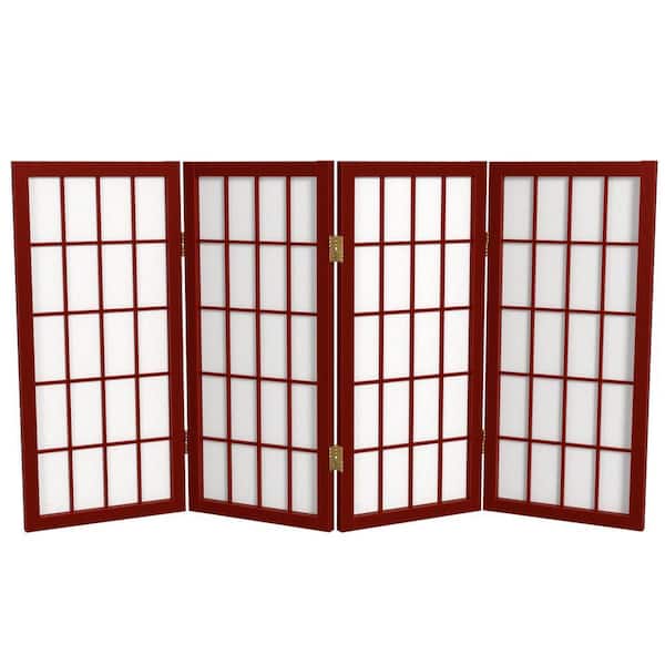 Reviews for RED LANTERN 2 ft. Short Desktop Window Pane Shoji Screen ...