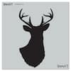Stencil1 Antlered Deer Silhouette Repeat Pattern Stencil S1_01_DEER_SIL ...