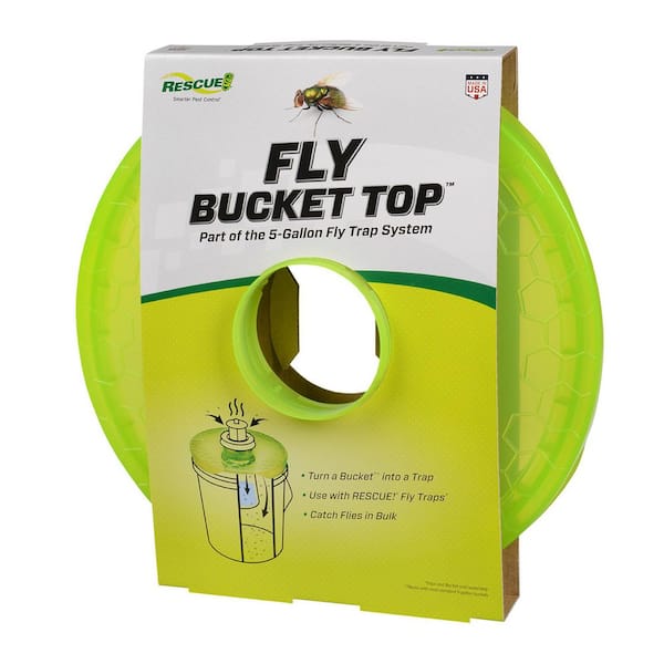 RESCUE Outdoor Reusable Bucket Top Fly Trap 100552697 - The Home Depot