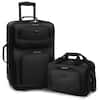 U.S. Traveler Rio 2-Piece Black Expandable Carry-On Luggage Set US5600K ...