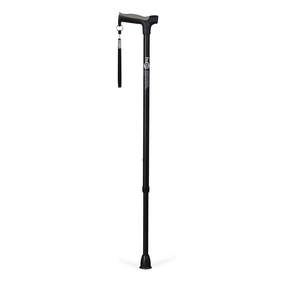 Hugo Mobility Adjustable Derby Handle Cane with Reflective Strap, Ebony ...