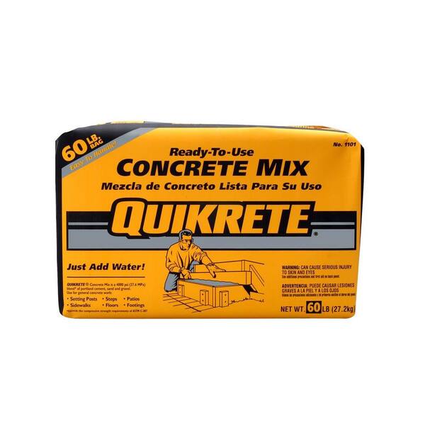 Quikrete 60 Lb Concrete Mix 110160 The Home Depot Quikrete 60 Lb Concrete Mix 110160 The Home Depot