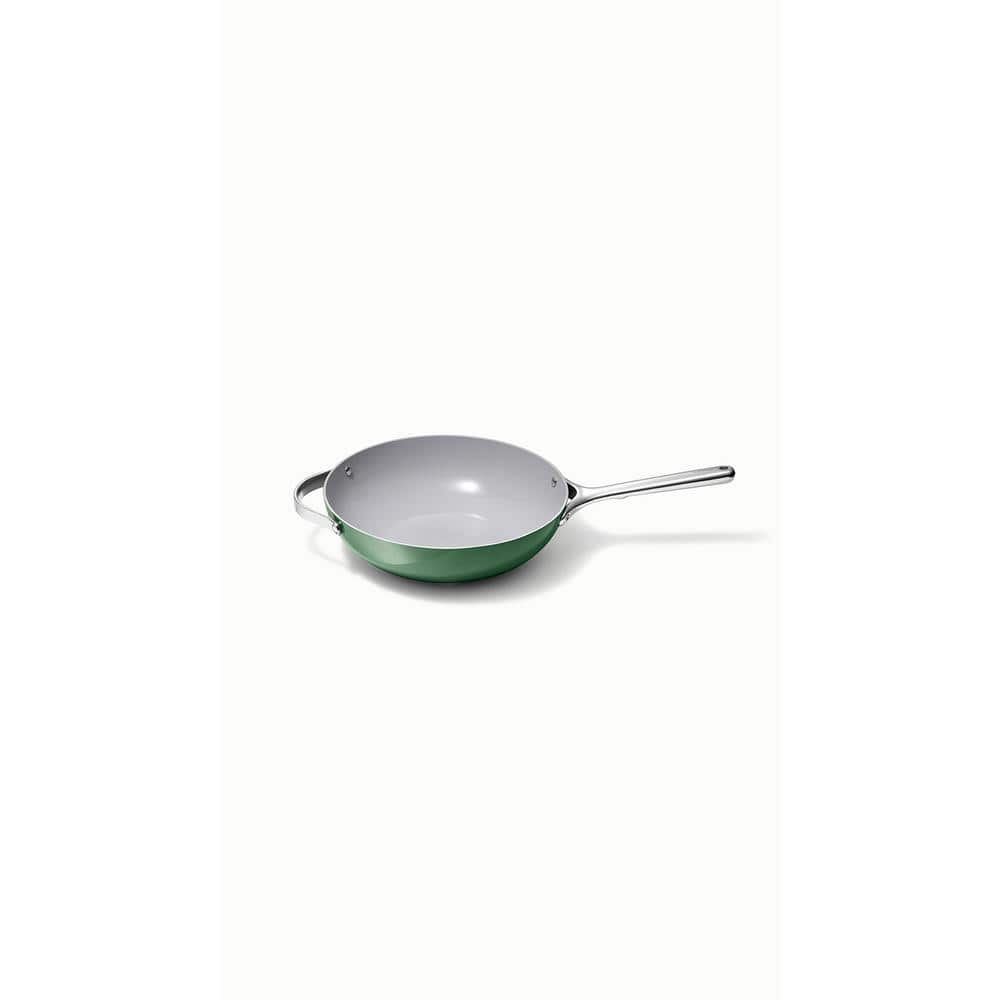 CARAWAY HOME Cookware+ 5 in. Sage Ceramic Nonstick Stir Fry Pan CW-VWOK ...