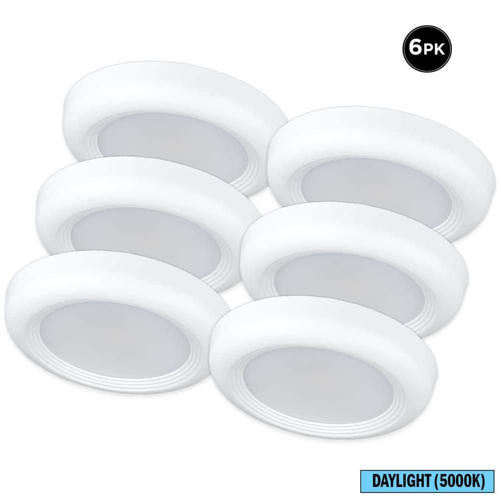 Commercial Electric 6-Pack 6 in. LED Surface Mount Downlight Flush ...