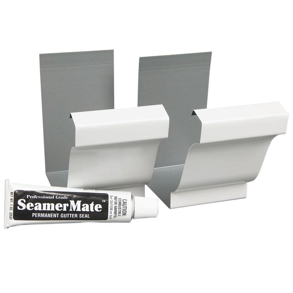 Amerimax Home Products 6 in. White Aluminum Gutter Seamers with Seamer ...