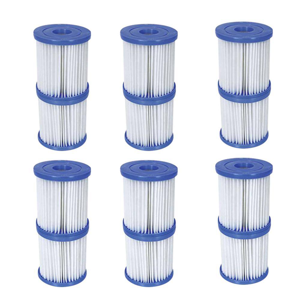 Bestway 3.3 in. Dia Type V/K 330 GPH Pool Replacement Filter Cartridge ...