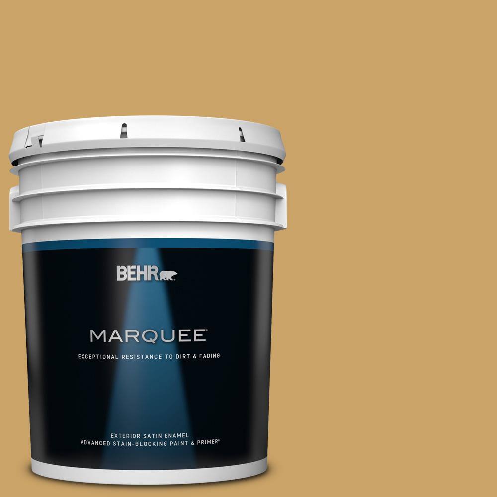 BEHR MARQUEE 5 gal. #PPU6-17 Classic Gold Satin Enamel Exterior Paint ...