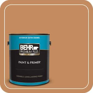 BEHR PREMIUM PLUS 8 oz. #PPU3-13 Glazed Ginger Flat Interior/Exterior ...