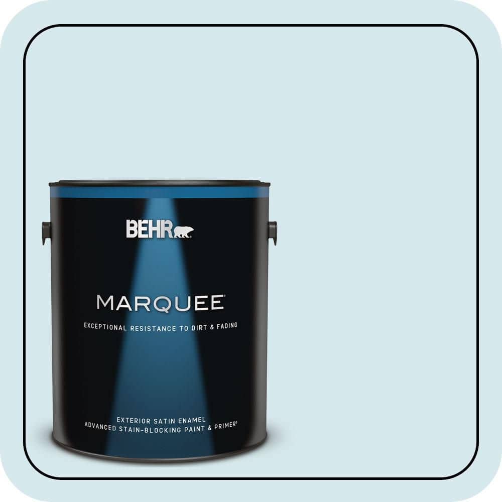 BEHR MARQUEE 1 gal. #S490-1 Permafrost Satin Enamel Exterior Paint ...