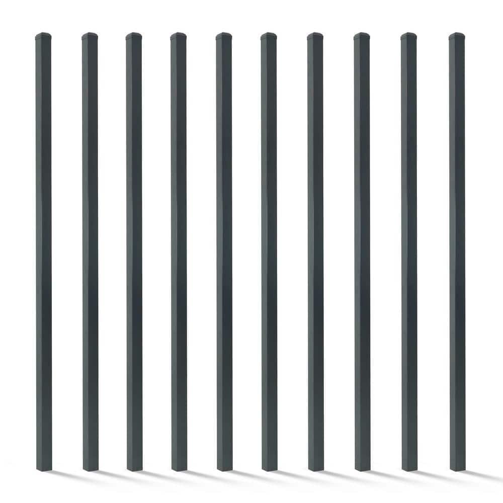 Fencer Wire 2 in. x 2 in. x 6 ft. Steel Flat Top Blank Metal Fence Post ...