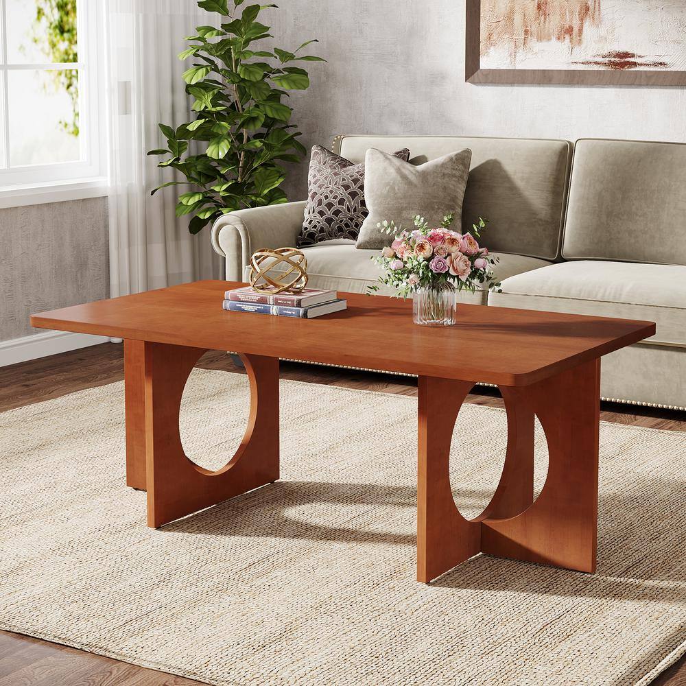 TRIBESIGNS WAY TO ORIGIN Inaayah 47 in. Brown Rectangle Wood Coffee ...