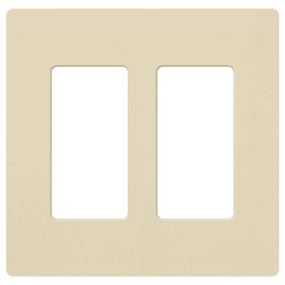 Lutron Claro 2 Gang Wall Plate for Decorator/Rocker Switches, Satin ...