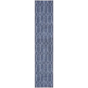 57 GRAND BY NICOLE CURTIS 57 Grand Machine Washable Navy 2 ft. x 6 ft ...