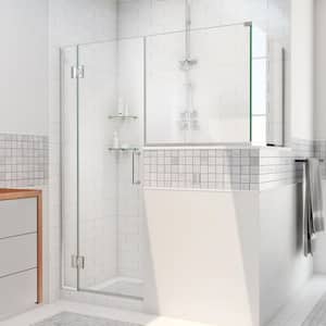 DreamLine Unidoor-X 58 in. W x 30-3/8 in. D x 72 in. H Frameless Hinged Shower Enclosure in ...
