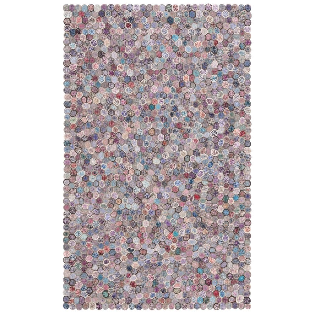 SAFAVIEH Fifth Avenue 4 ft. x 6 ft. Blue/Gray Abstract Spiral Area Rug ...