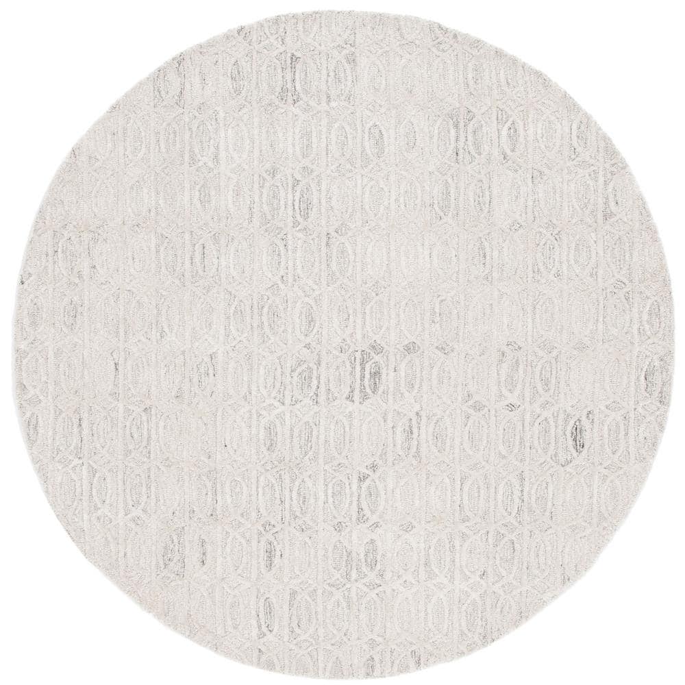SAFAVIEH Ebony Beige/Ivory 6 ft. x 6 ft. Modern Round Area Rug EBN107B ...