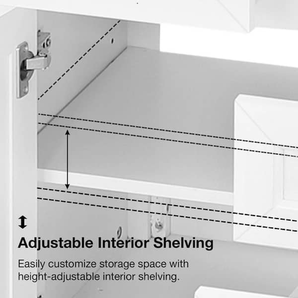 Home Decorators Collection Hanna 48 in. Single Sink White Bath Vanity ...