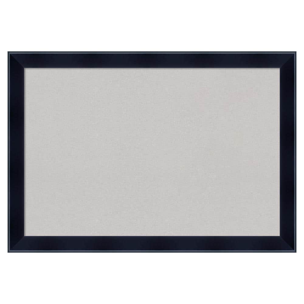 Amanti Art Madison Black Wood Framed Grey Corkboard 26 in. x 18 in ...