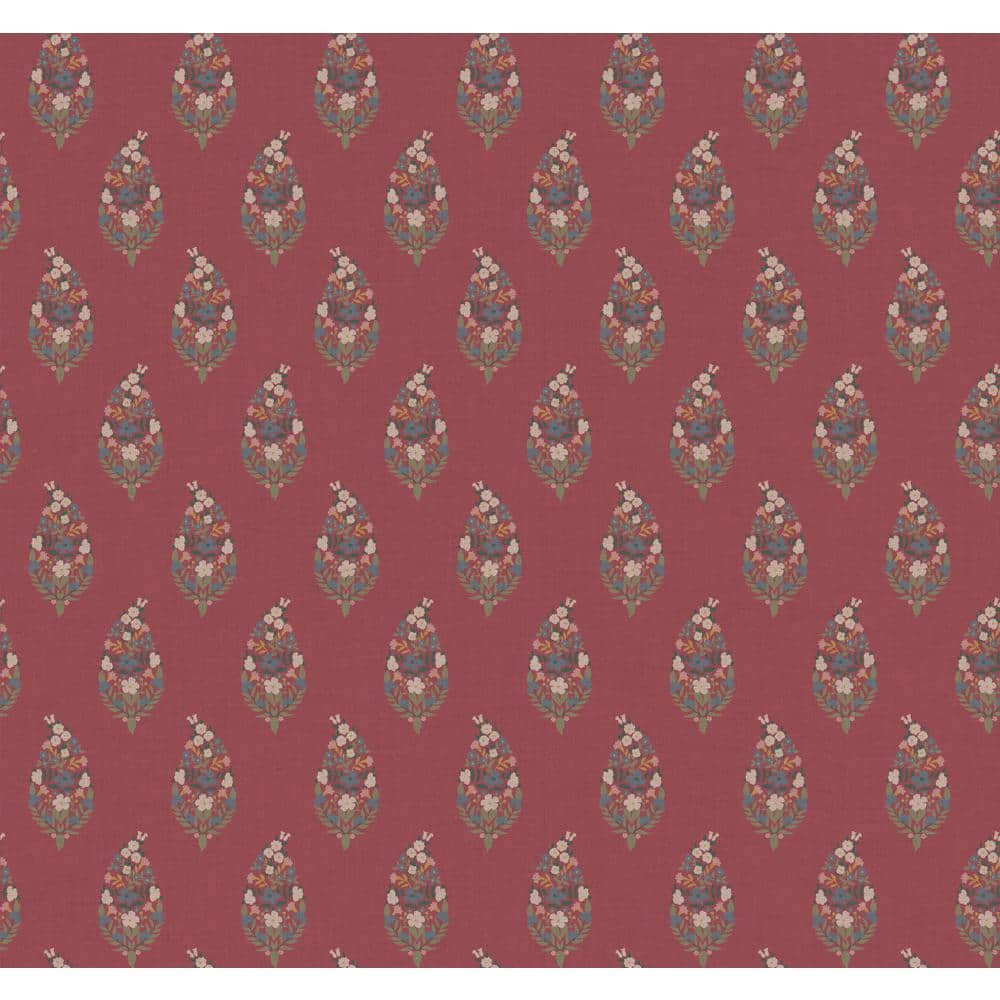 RIFLE PAPER CO. Paisley Burgundy Red Metallic Paper Non-Pasted ...