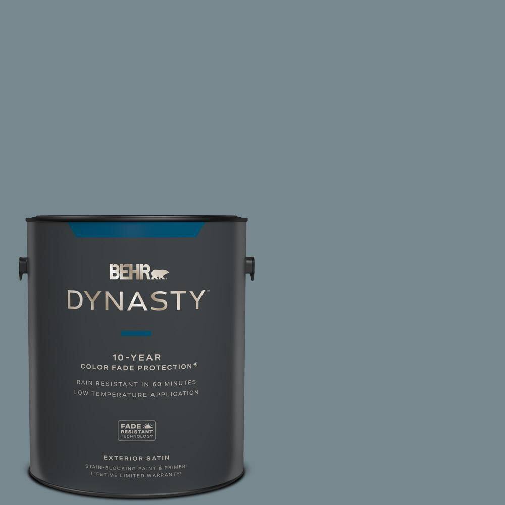 BEHR DYNASTY 1 gal. #N470-5 Norwegian Blue Satin Enamel Exterior Stain ...