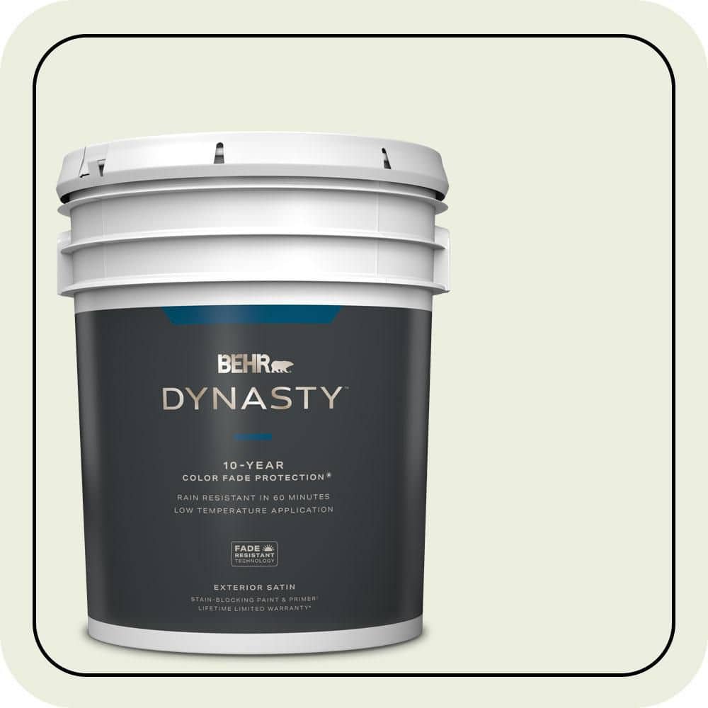 BEHR DYNASTY 5 gal. #420E-1 Hemlock Bud Satin Enamel Exterior Stain ...