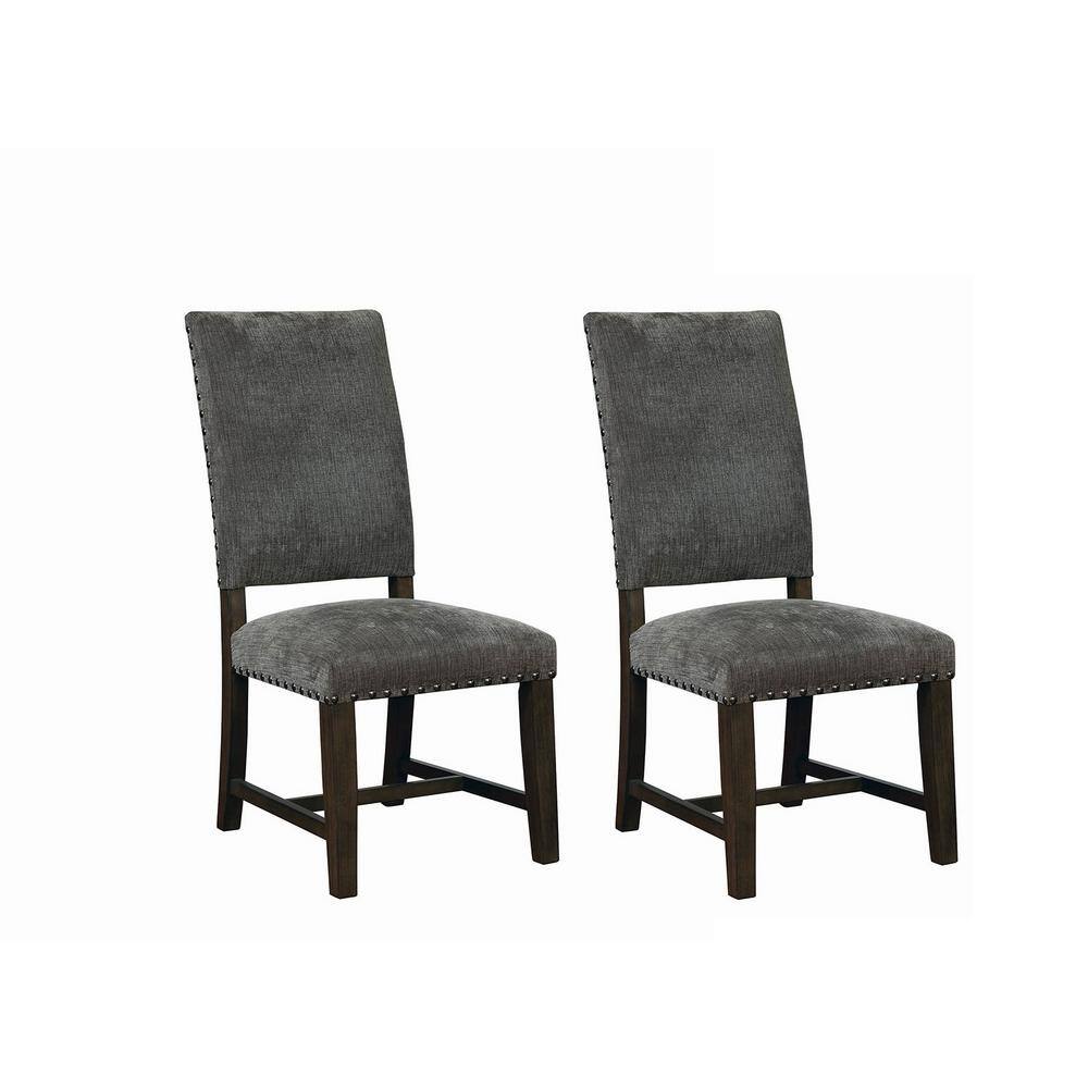 Coaster Grey Warm Upholstered Parson Side Chairs (Set of 2) 109142 ...