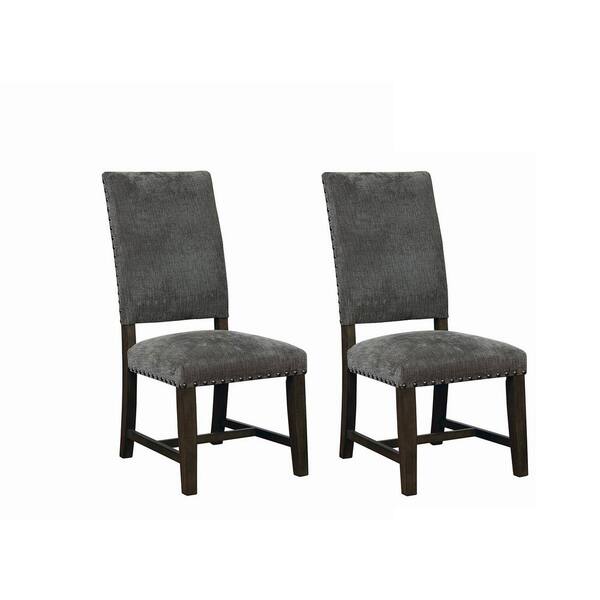 Coaster Grey Warm Upholstered Parson Side Chairs (Set of 2) 109142 ...