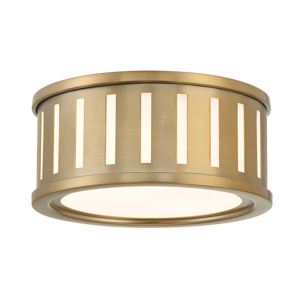 Crystorama 00633779095054, Kendal 2-Light Vibrant Gold Flush Mount KEN ...