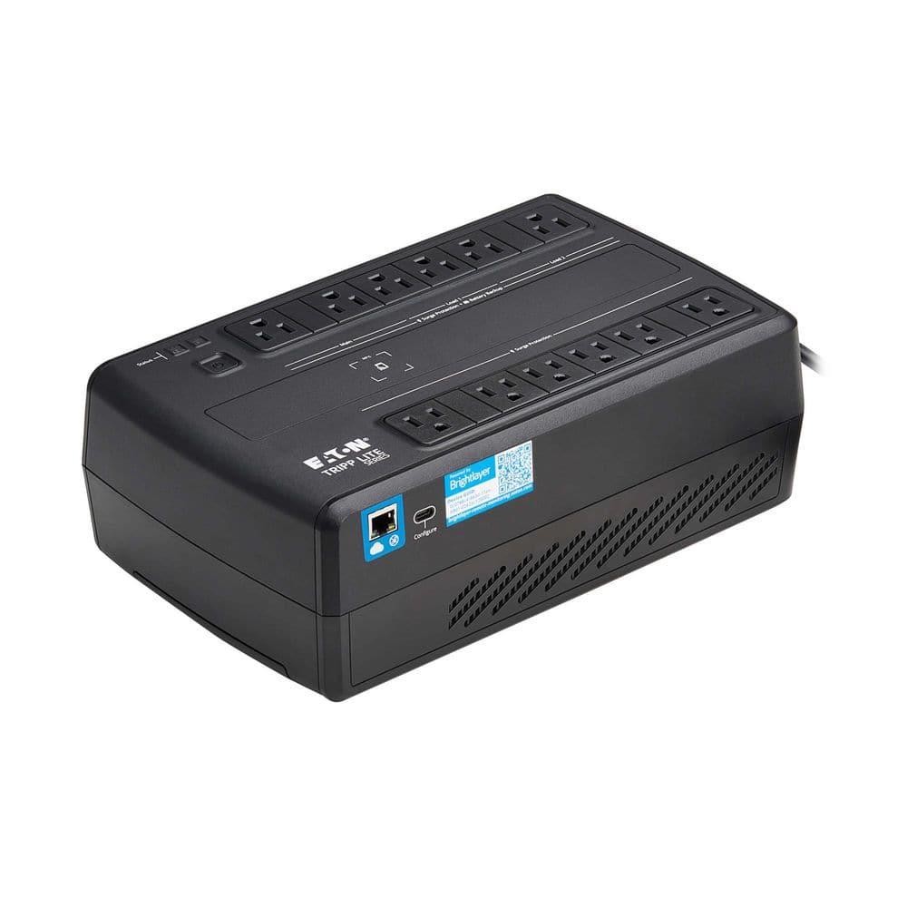 120-Volt 12-Outlet 450-Watt Line-Interactive Cloud-Connected Desktop ...