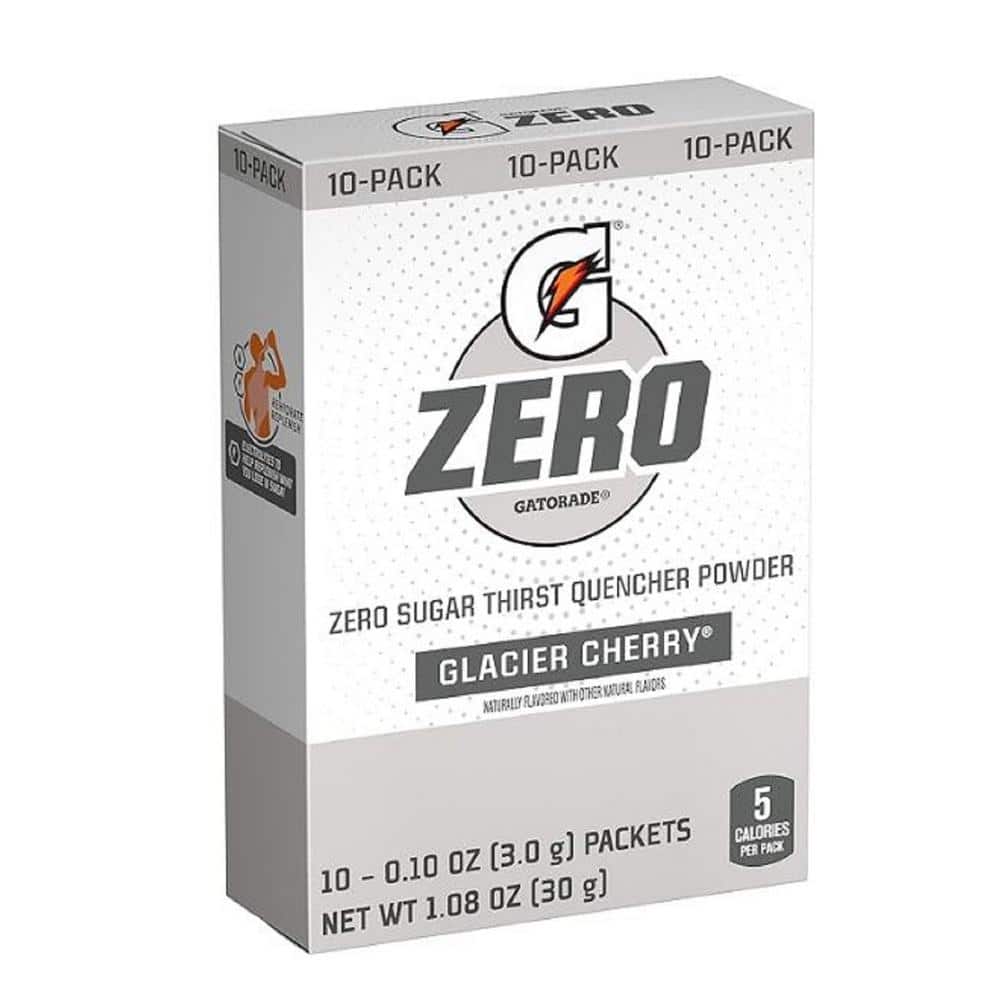 Gatorade Hydration, G-Zero Glacier Cherry, 10-Count QUA04458 - The Home ...
