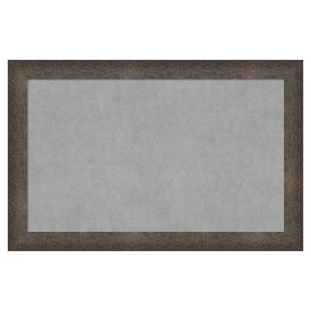 Amanti Art Dappled Light Bronze 45 in. x 29 in. Framed Magnetic Board ...