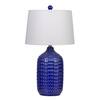 CAL Lighting Adelaide 27 in. H Royal Blue Ceramic Table Lamp Pair BO ...