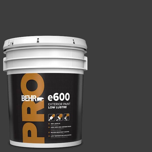 BEHR PRO 5 gal. #PPF-59 Raven Black Low Luster Exterior Paint PR62305 ...