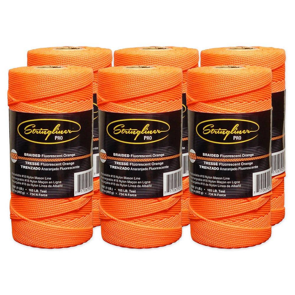 Angel Sar Braided Mason Line, 165 lbs. 6-Pack 1000 ft. Replacement Roll ...