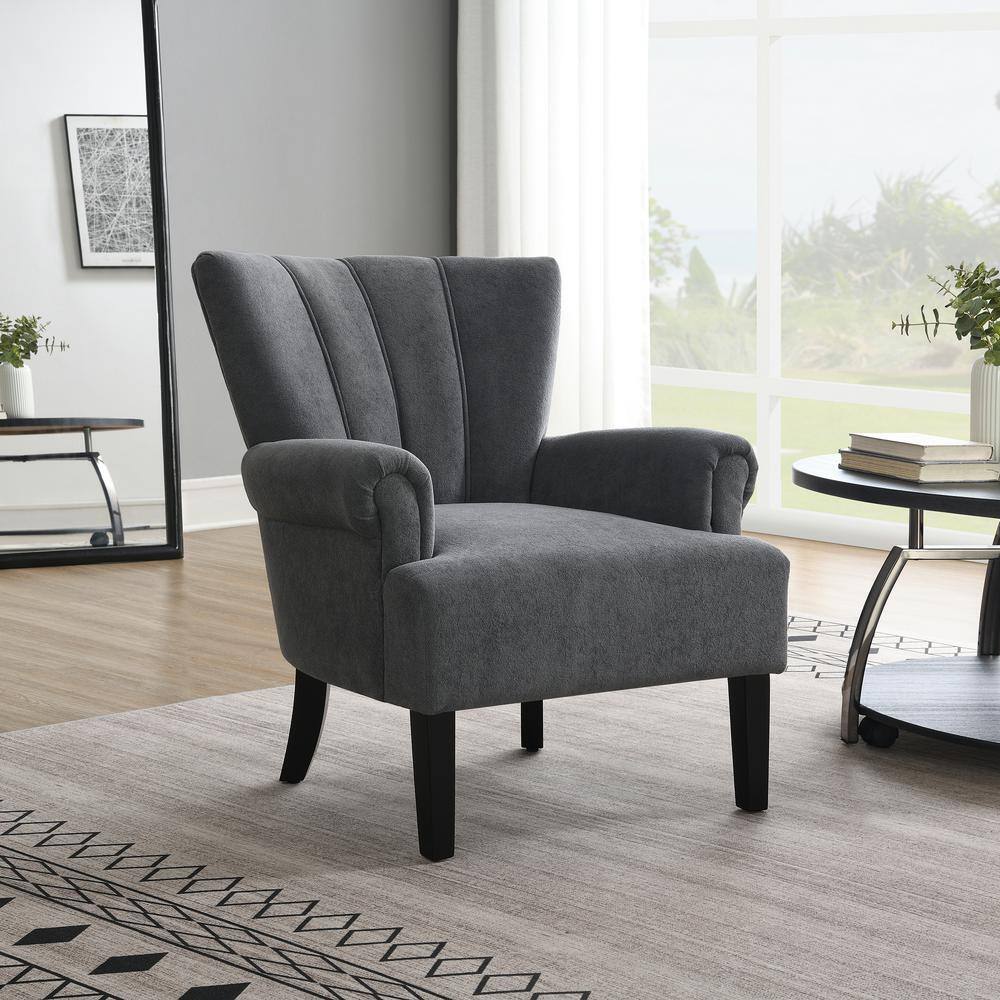 CHRISTOPHER KNIGHT HOME Alpa Modern Upholstered Accent Arm Chair, Dark ...