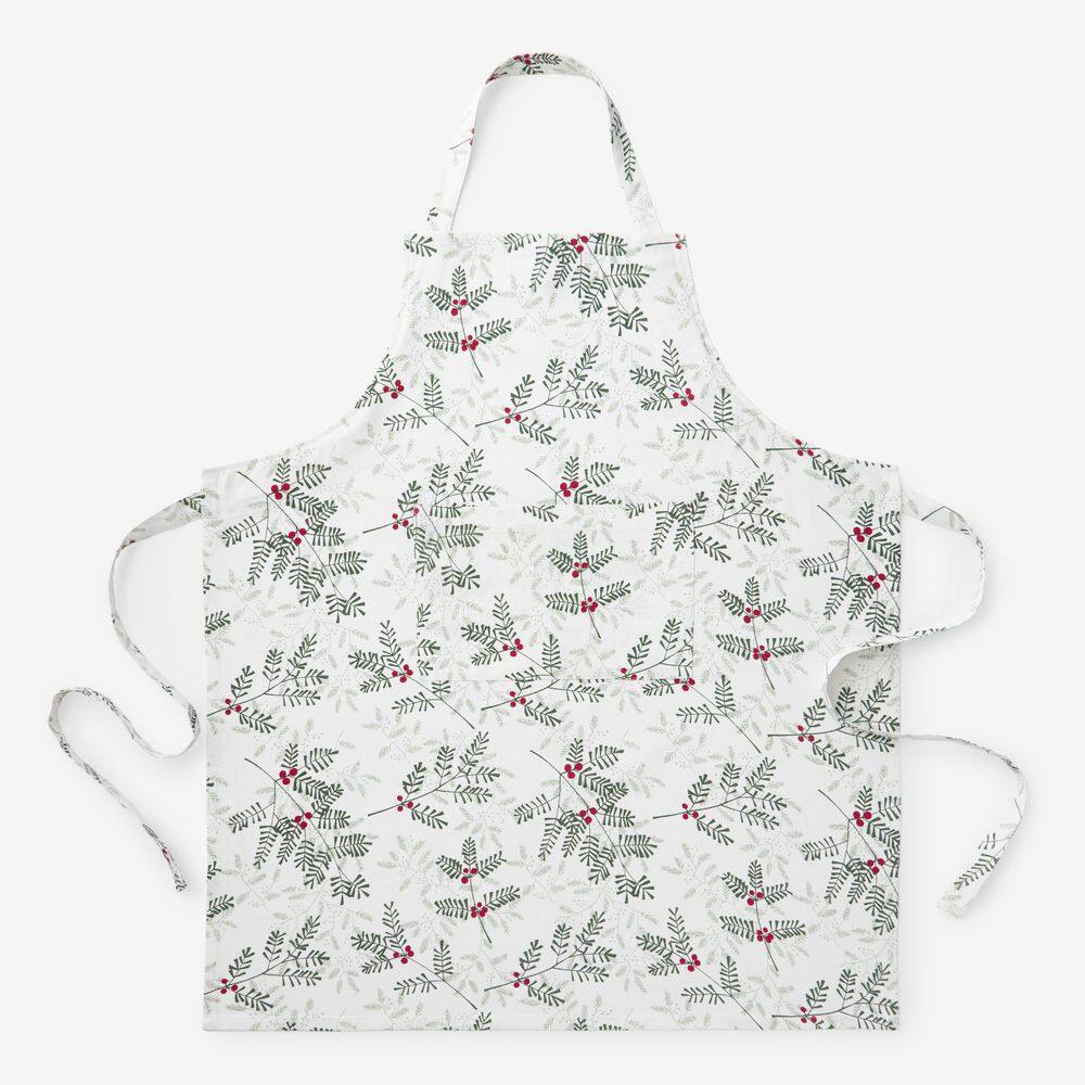 The Company Store Holiday Berry Green Apron 83197E-OS-GREEN - The Home ...