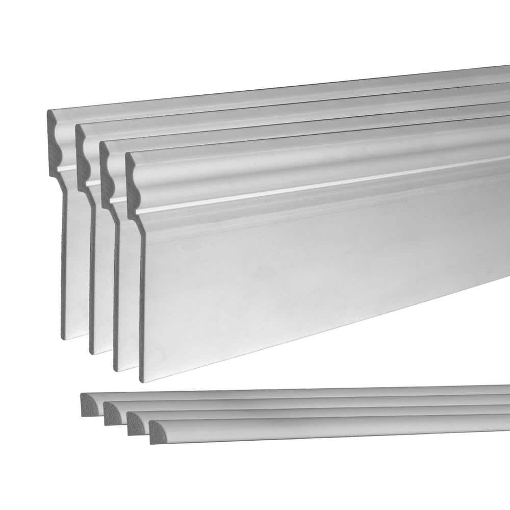 American Pro Decor 7/8 in. D x 7-3/4 in. W x 96 in. L Unfinished PVC ...