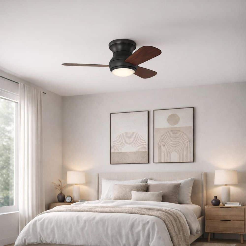 Generation Lighting Orbis 32 in. Indoor/Outdoor Midnight Black Hugger ...