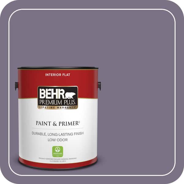 BEHR PREMIUM PLUS 1 gal. #660F-6 Peruvian Violet Flat Low Odor Interior ...
