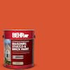 BEHR 1 gal. #P190-7 Inferno Satin Interior/Exterior Masonry, Stucco and ...