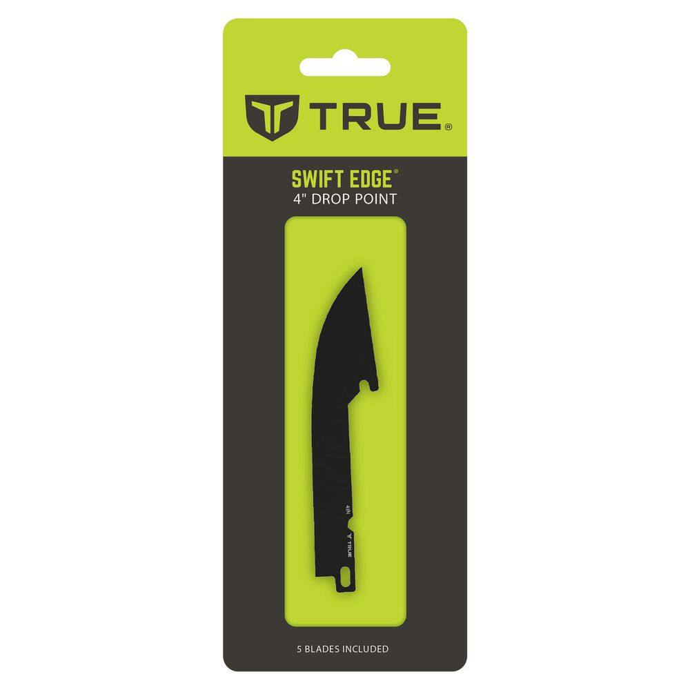 TRUE Swift Edge 4 in. Drop-Point Replacement Blades (5-Pieces) TRU-FMK ...