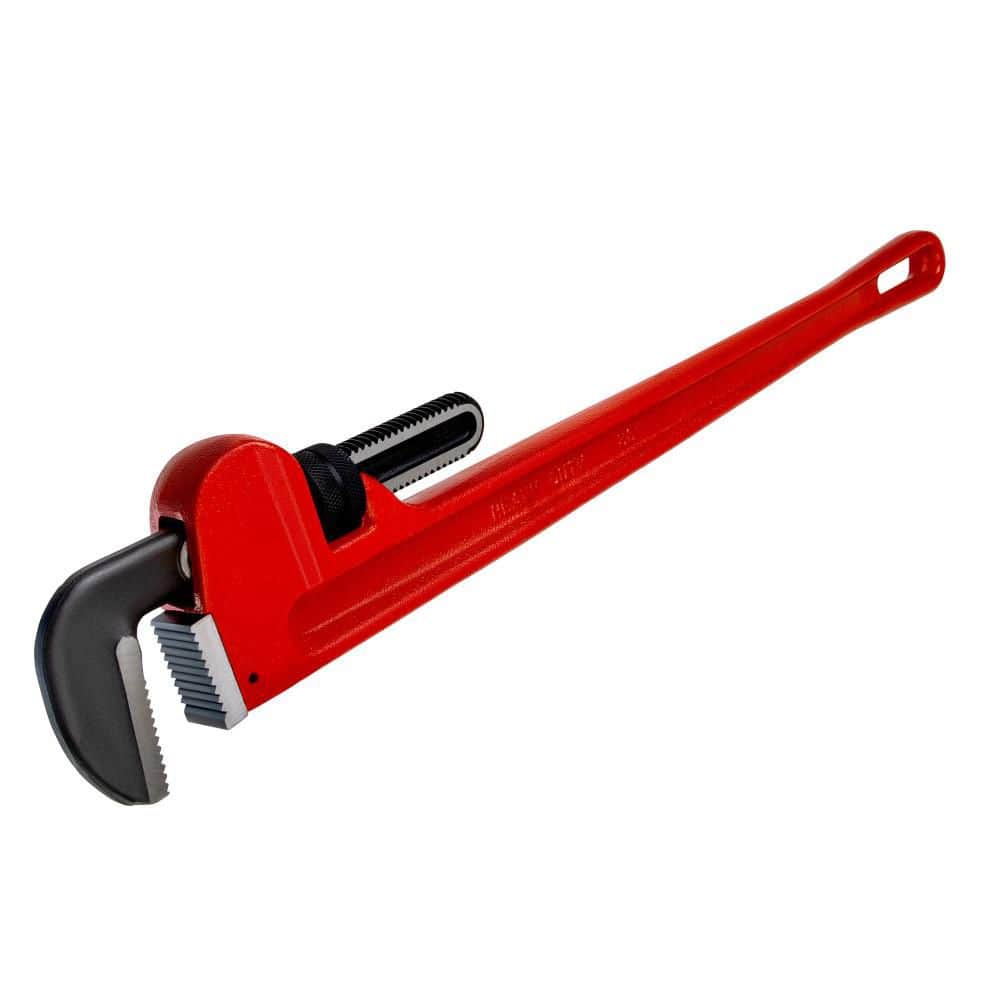 Superior Tool 36 in. Heavy-Duty Straight Cast-Iron Pipe Wrench 2836 ...