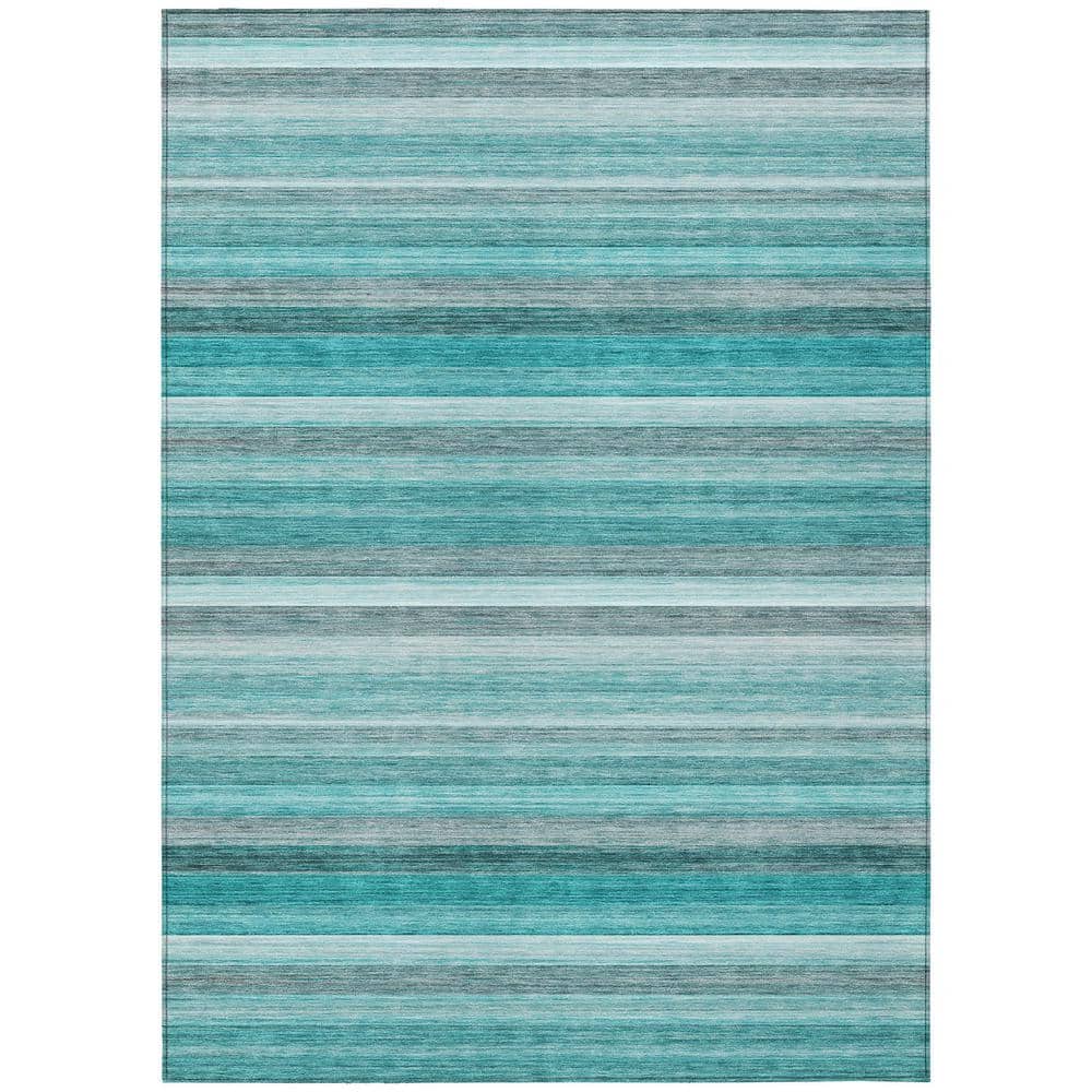 Addison Rugs Chantille ACN535 Teal 3 ft. x 5 ft. Machine Washable ...
