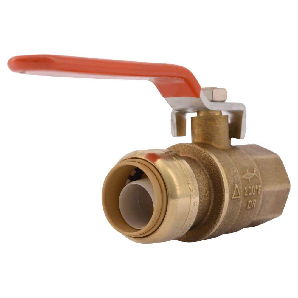 SharkBite 3/4 in. Push-to-Connect x FIP Brass Ball Valve 22186-0000LF ...