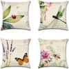 18 in. x 18 in Outdoor Waterproof Throw Pillow Covers Decorative Spring ...