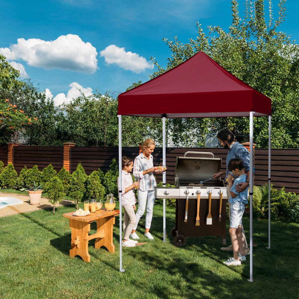 EAGLE PEAK 5 ft. x 5 ft. Pop Up Canopy Tent Instant Outdoor Canopy E25 ...