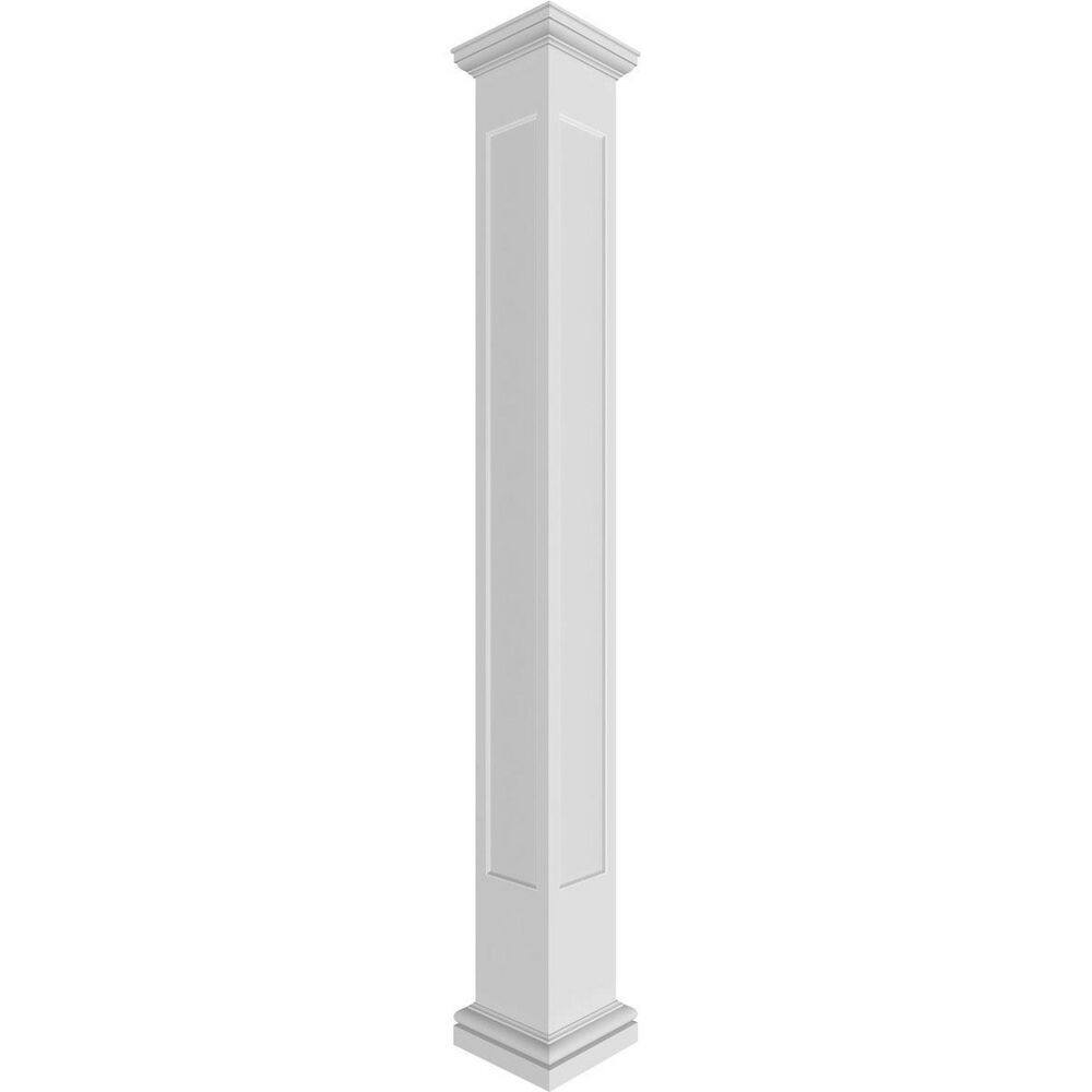 Ekena Millwork 9-5/8 in. x 9 ft. Premium Square Non-Tapered Recessed ...