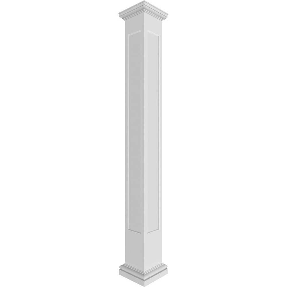 Ekena Millwork 11-5/8 in. x 8 ft. Premium Square Non-Tapered Recessed ...