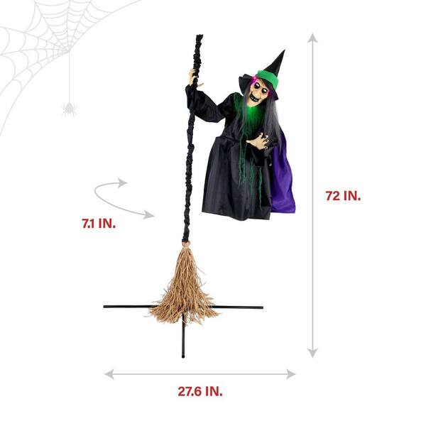 Haunted Hill Farm Oversized 6 ft. Touch-Activated Animatronic Mounted ...
