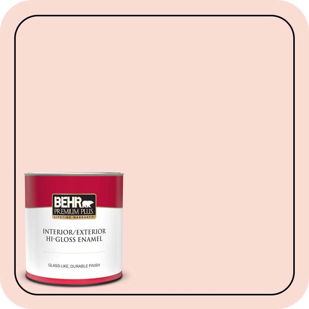 BEHR PREMIUM PLUS 1 qt. #170A-1 Pink Parfait Hi-Gloss Enamel Interior ...